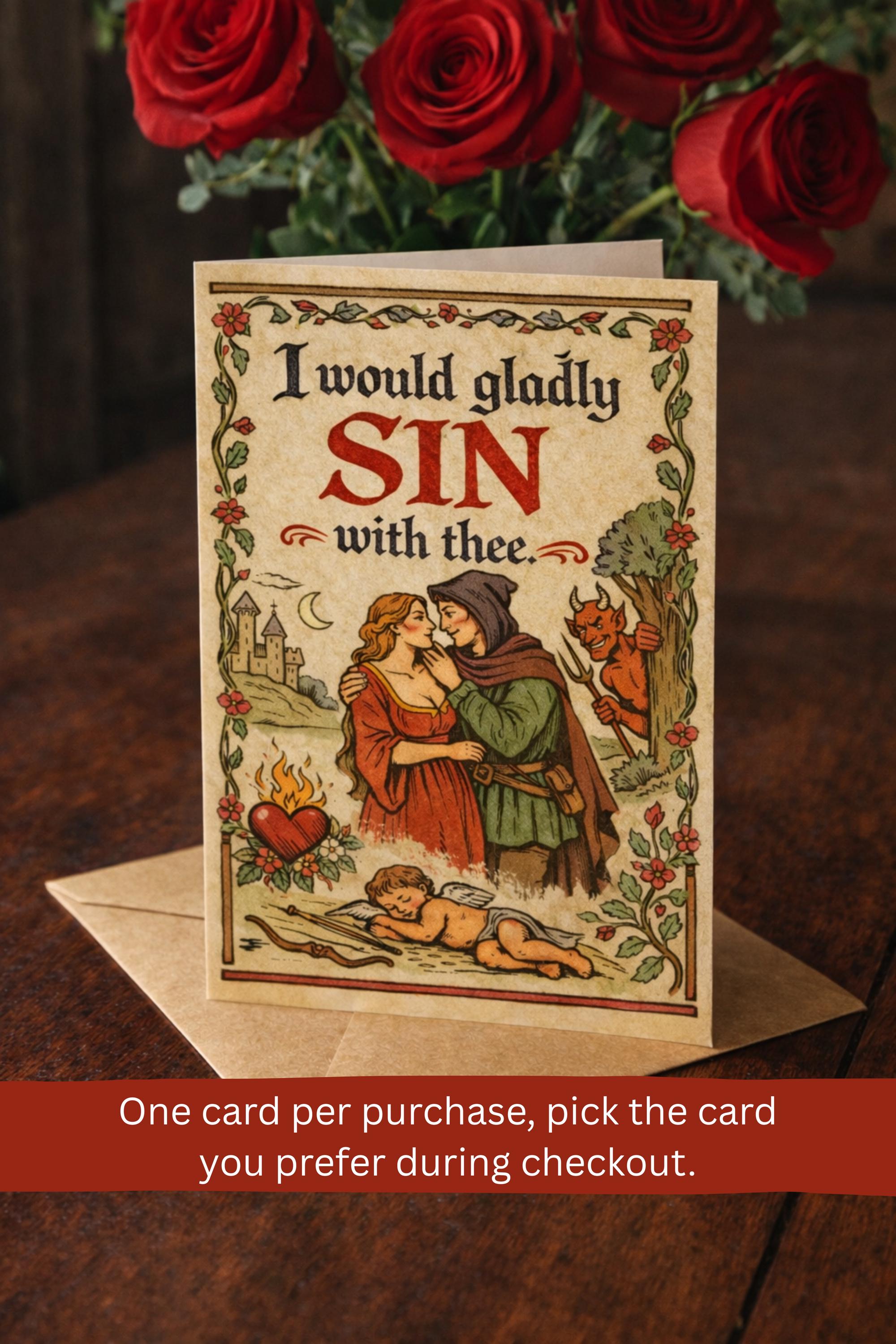 Funny Medieval Valentine's Day Card - Love is Main Quest - Etsy