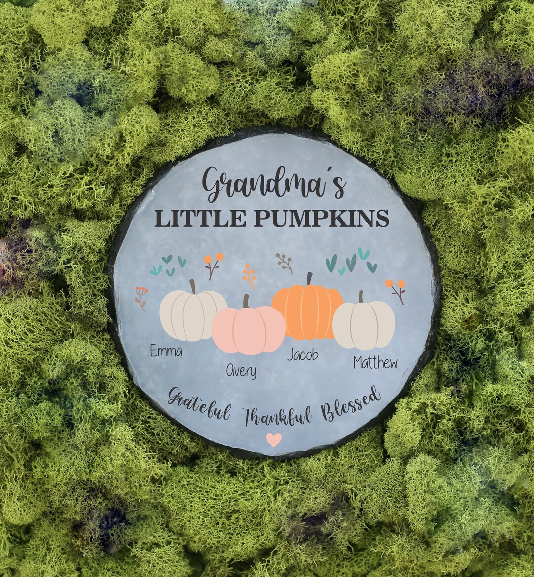 Personalized Garden Stone Fall Decor Pumpkin Decor Halloween Decor ...
