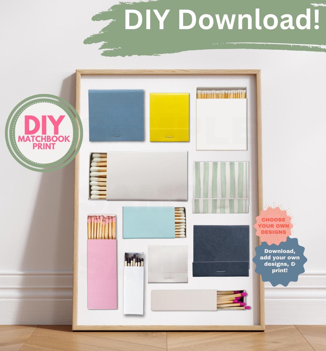 Matchbook Poster Template, Blank Matchbook Template, Blank Matchbook ...