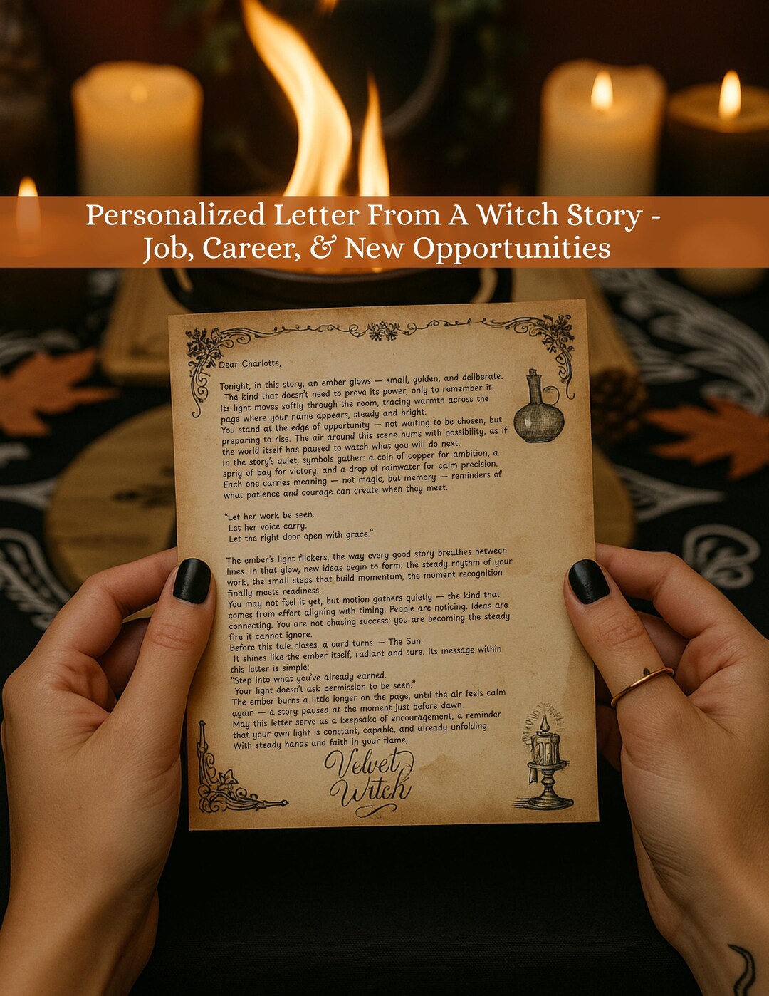 Personalized Witch Letter Spell | Career, Job, New Opportunities ...