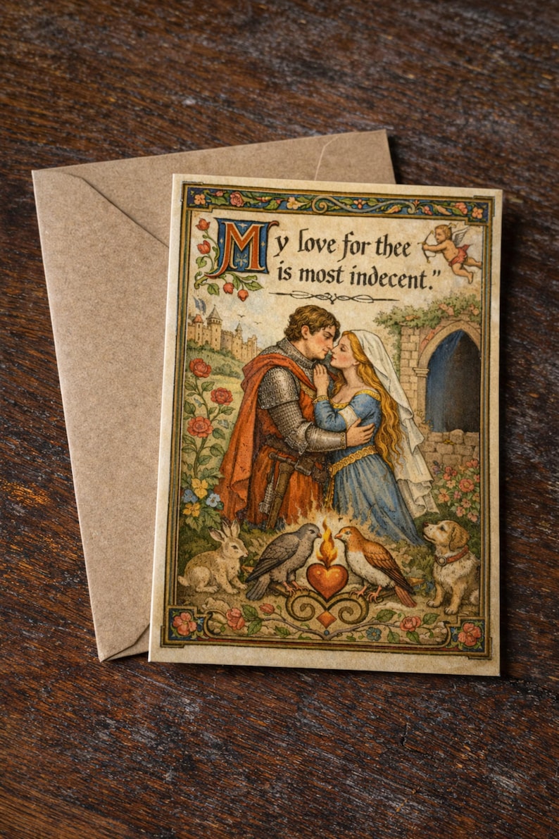 Medieval Valentine's Day Card - Renaissance Era - Funny Romantic Card ...