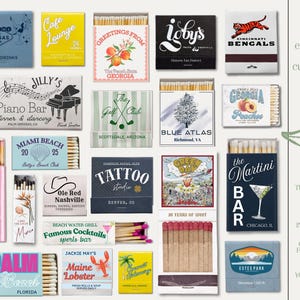 Custom Matchbook Art, Matchbook Poster, Personalized Matchbox Gift ...