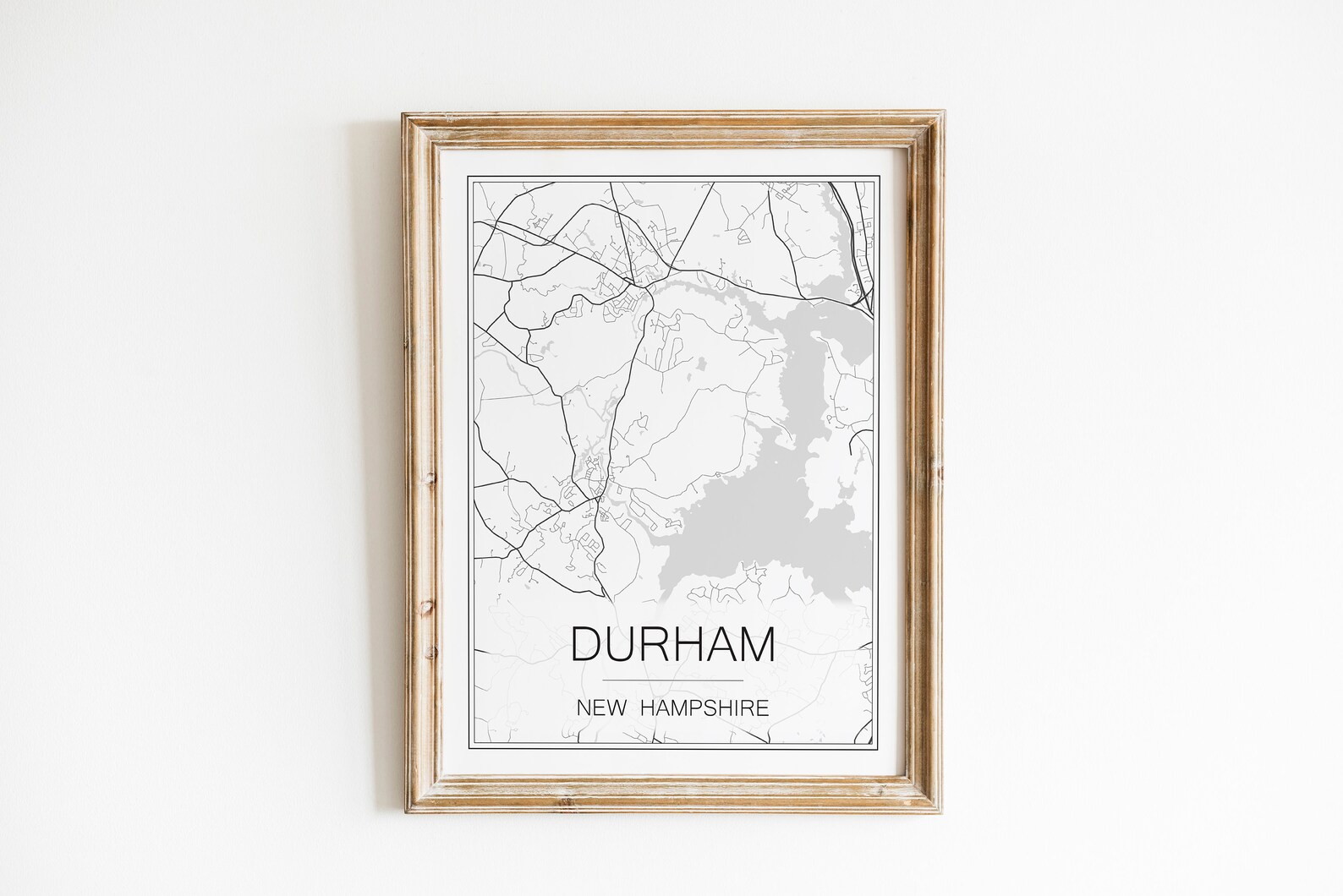 Durham New Hampshire Map Print Printable Street Map Map Art - Etsy