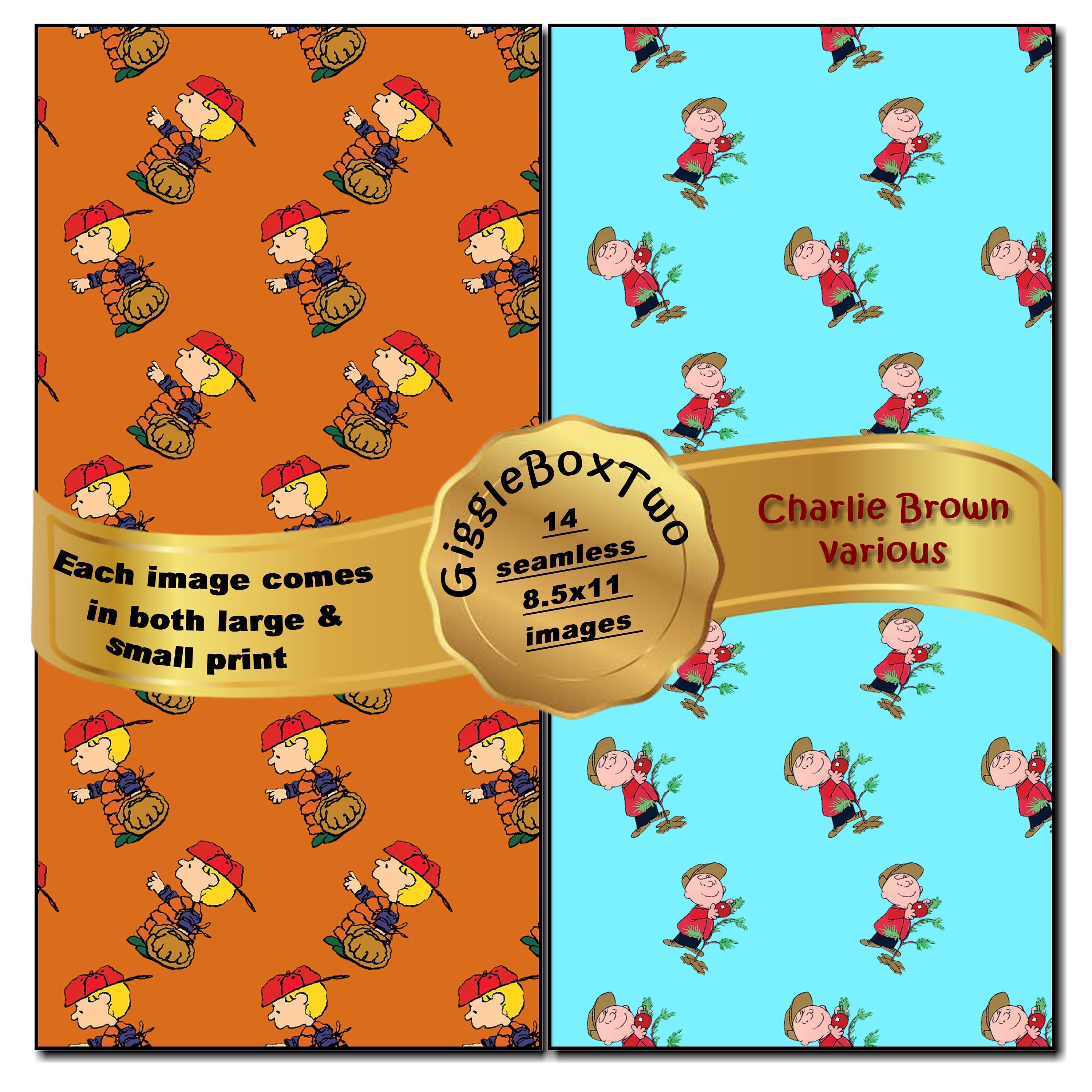 Charlie Brown Various Seamless Design Formatted for 8.5 X 11 by ...