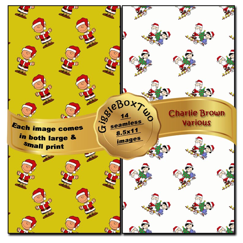Charlie Brown Various Seamless Design Formatted for 8.5 X 11 by ...
