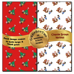 Charlie Brown Various Seamless Design Formatted for 8.5 X 11 by ...