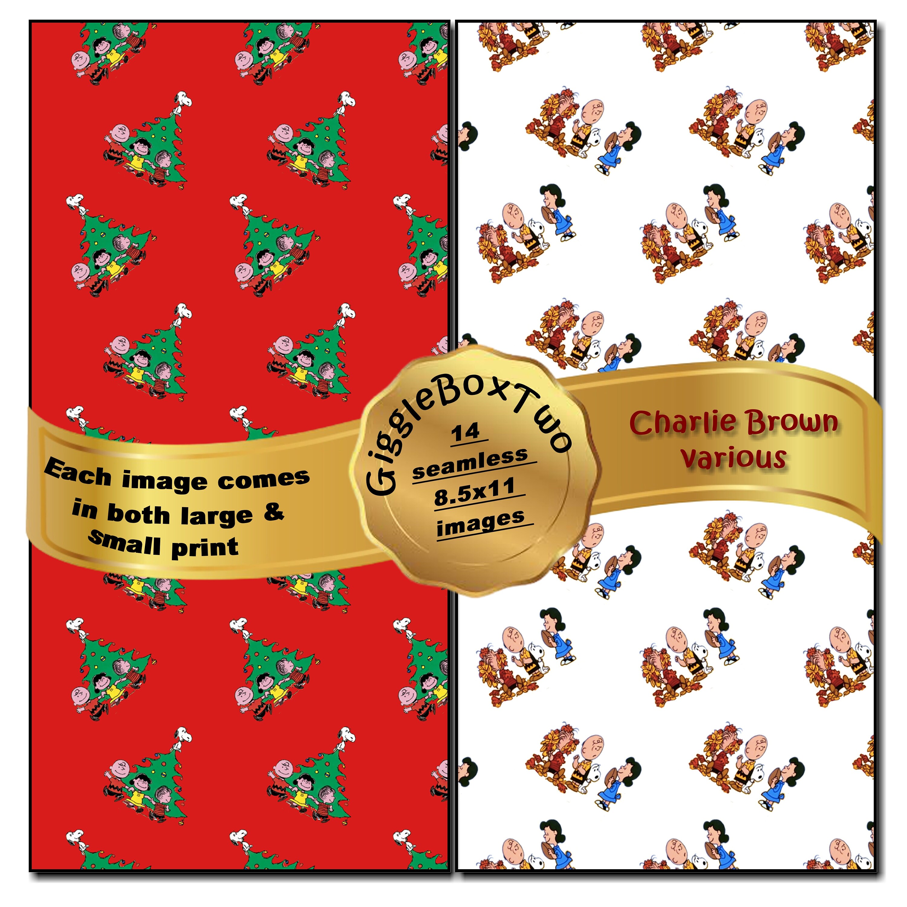 Charlie Brown Various Seamless Design Formatted for 8.5 X 11 by ...