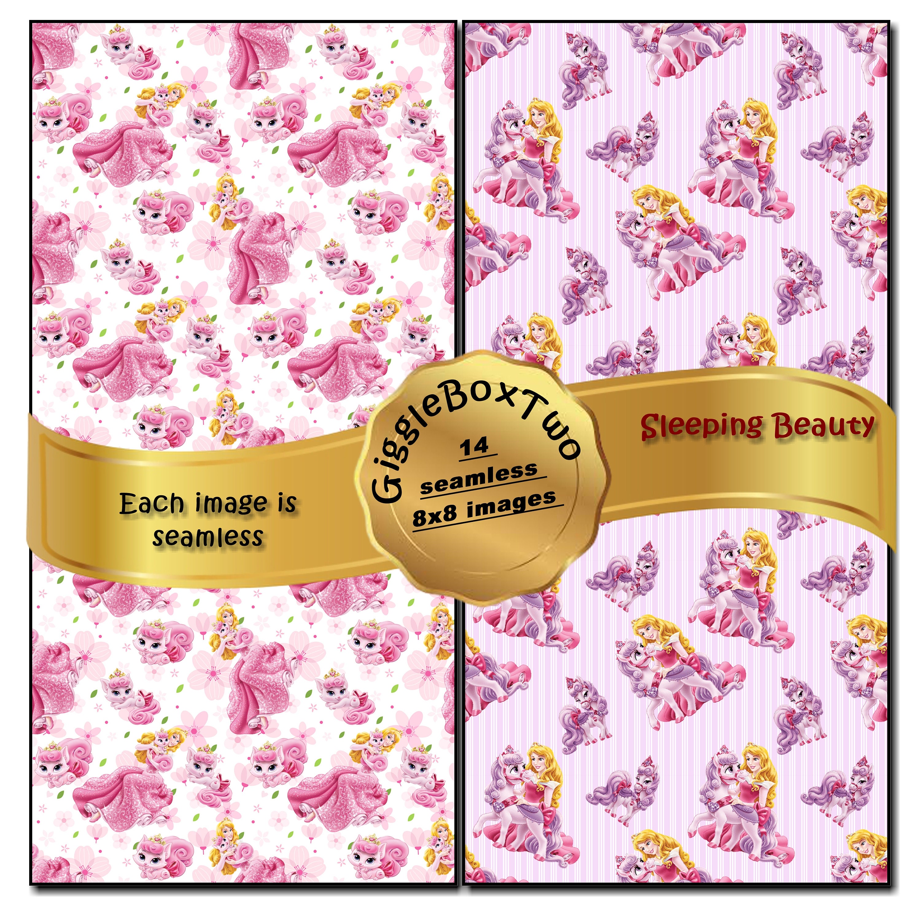 Sleeping Beauty Digital Paper Pack Seamless Design - Etsy