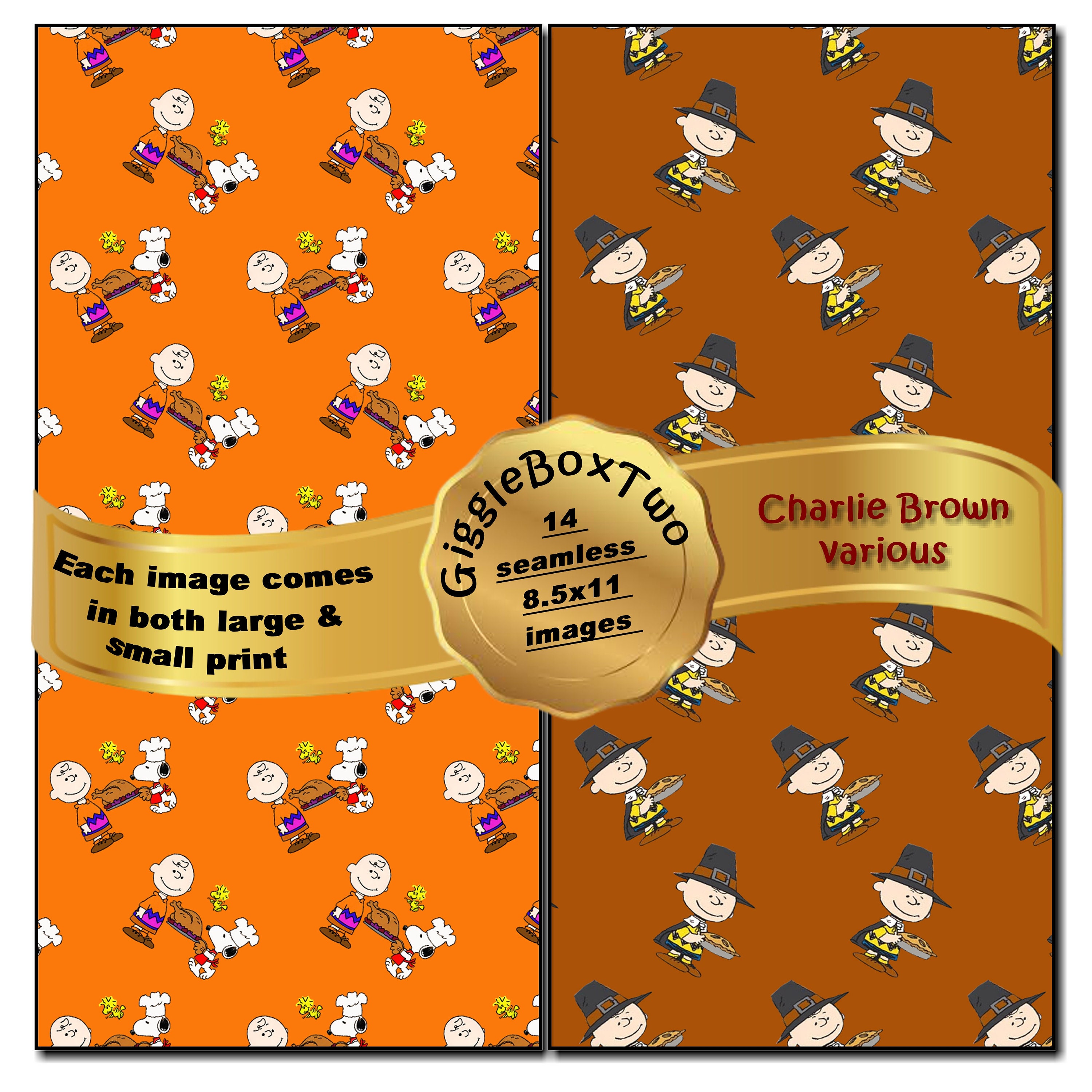 Charlie Brown Various Seamless Design Formatted for 8.5 X 11 by ...