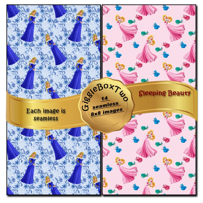 Sleeping Beauty Digital Paper Pack - Etsy