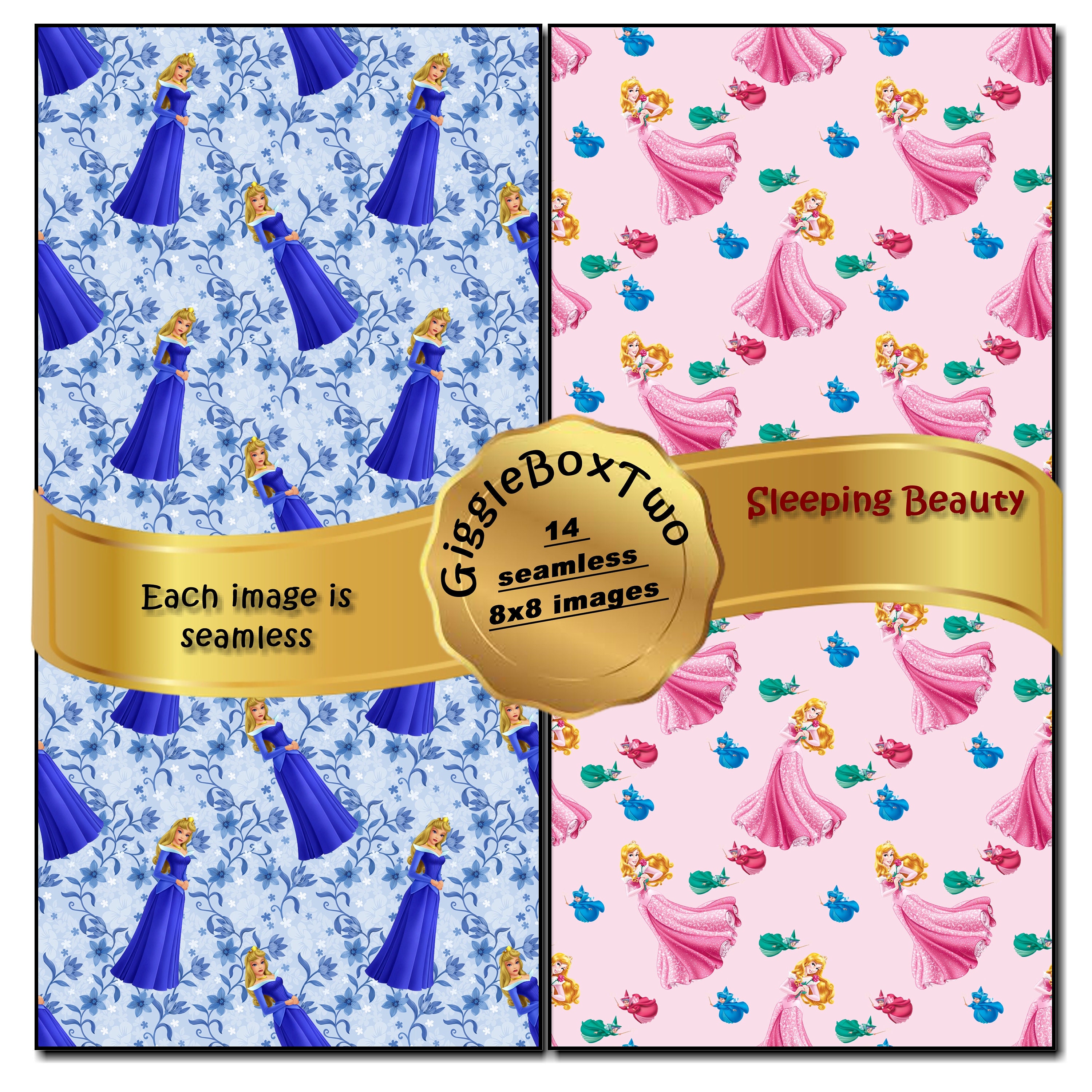 Sleeping Beauty Digital Paper Pack - Etsy