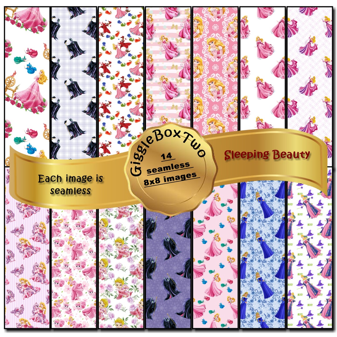 Sleeping Beauty Digital Paper Pack Seamless Design - Etsy