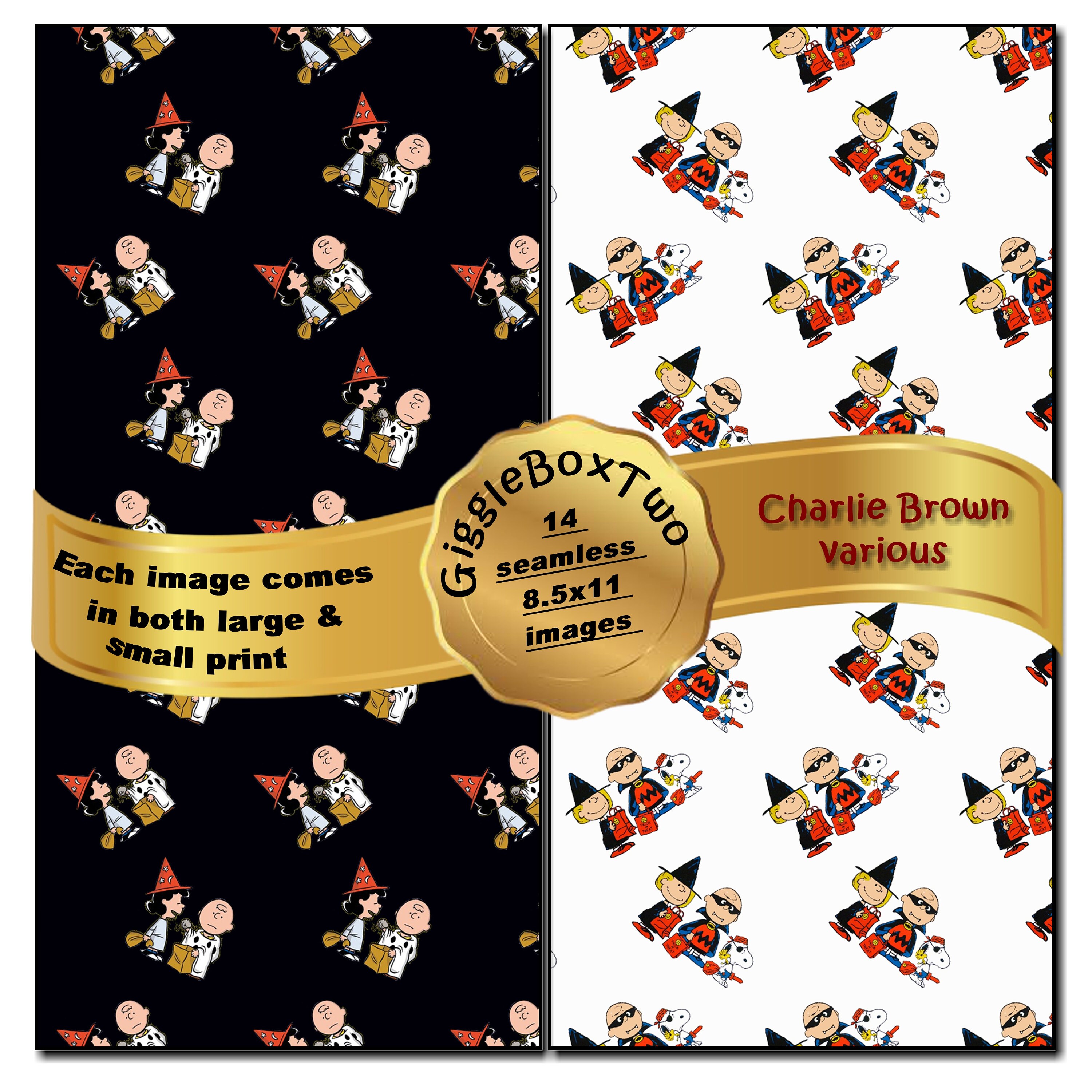 Charlie Brown Various Seamless Design Formatted for 8.5 X 11 by ...