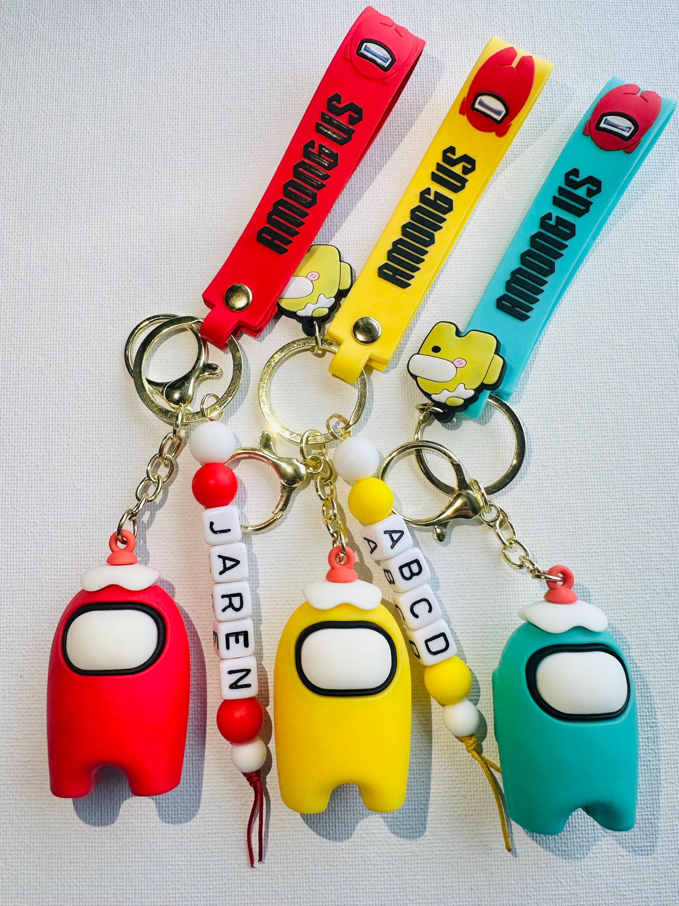 Among Us Keychain, Among Us With Name, Personalized Keychain, Pendant ...