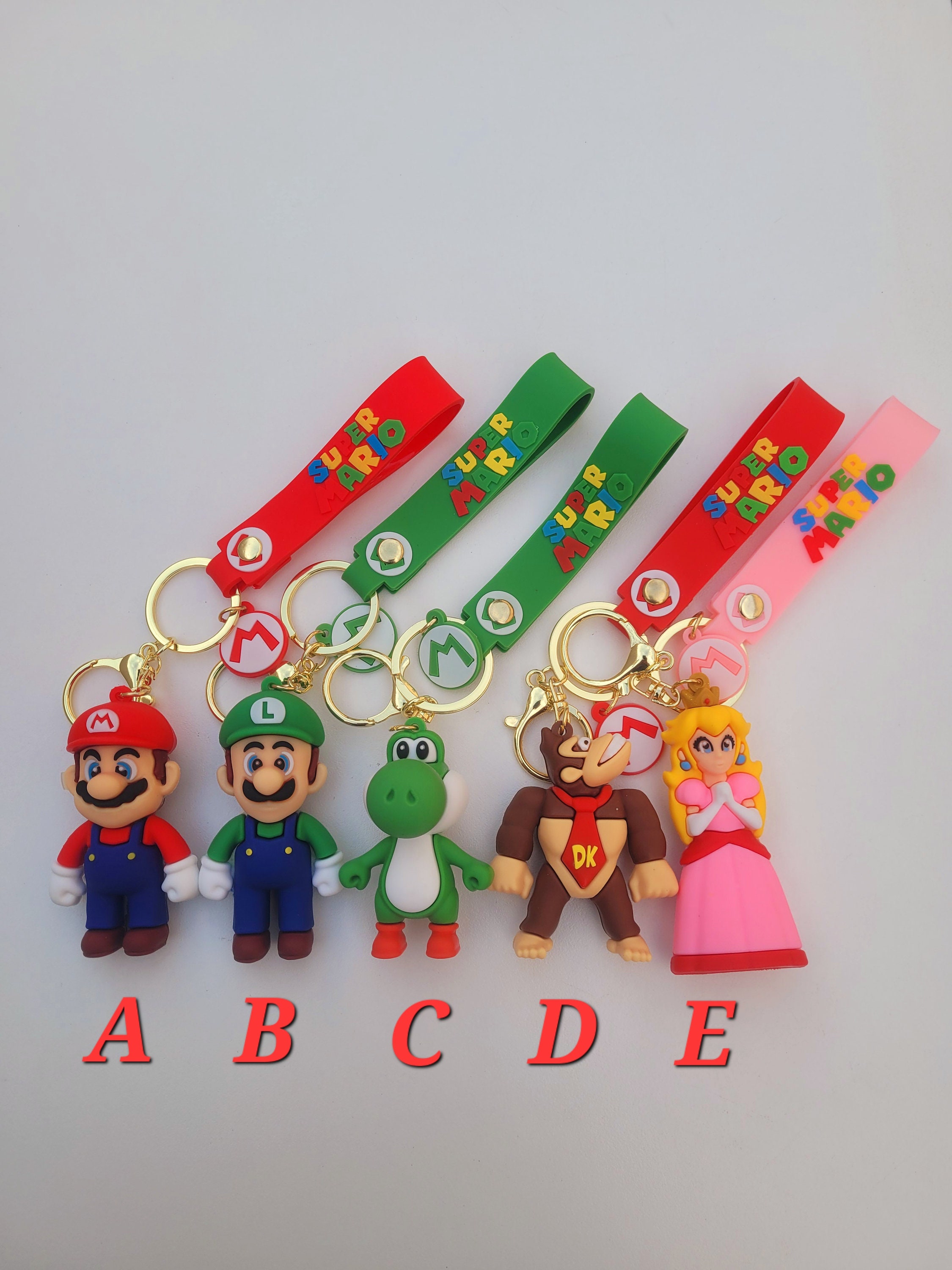 Super Mario Keychain/ Luigi/ Yoshi/ Donkey Kong/ Princess - Etsy