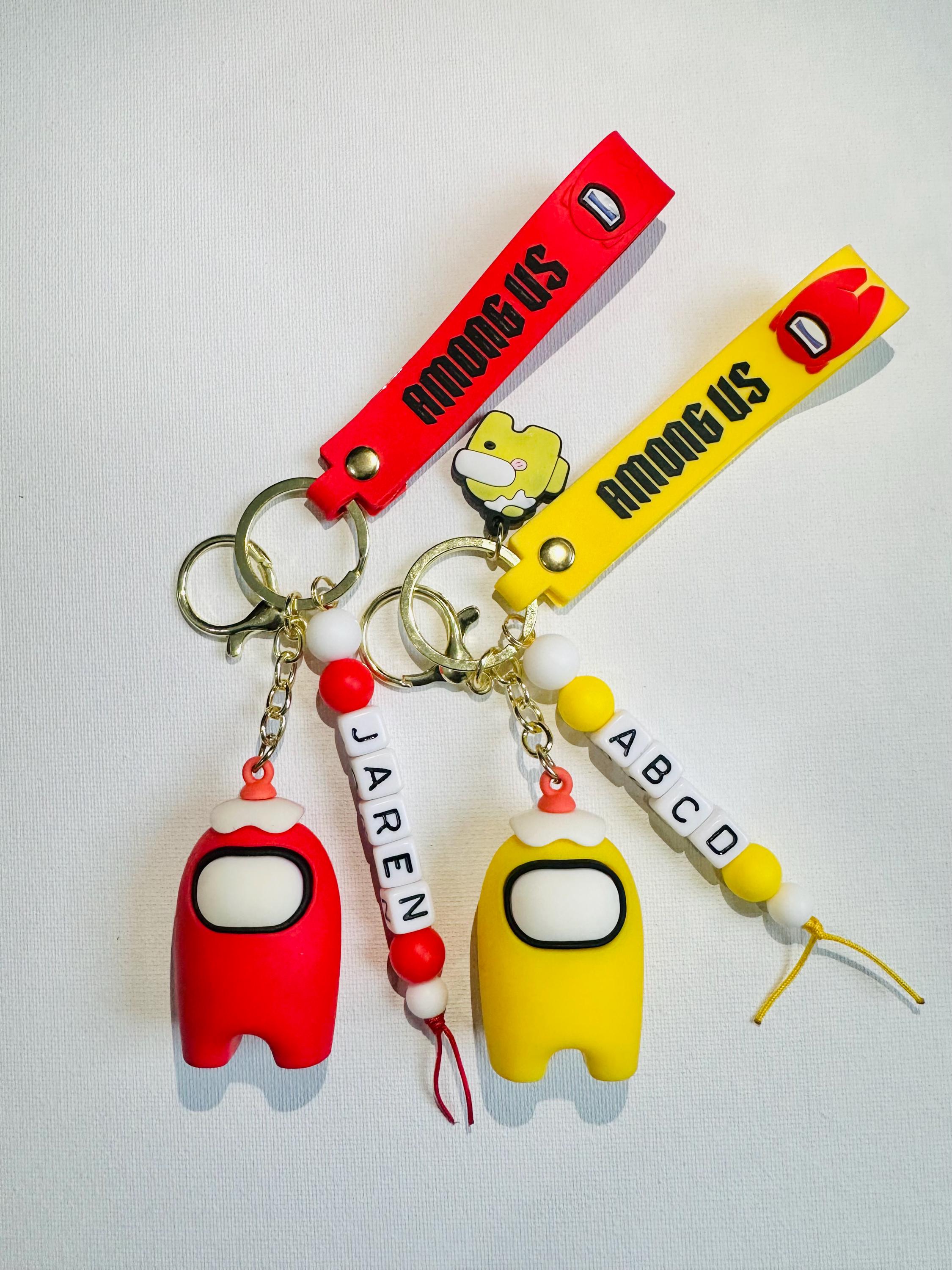 Among Us Keychain, Among Us With Name, Personalized Keychain, Pendant ...