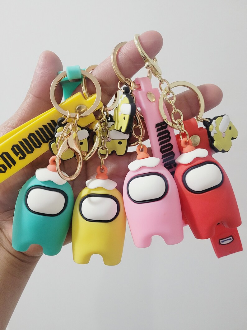 Among Us Keychain, Among Us With Name, Personalized Keychain, Pendant ...