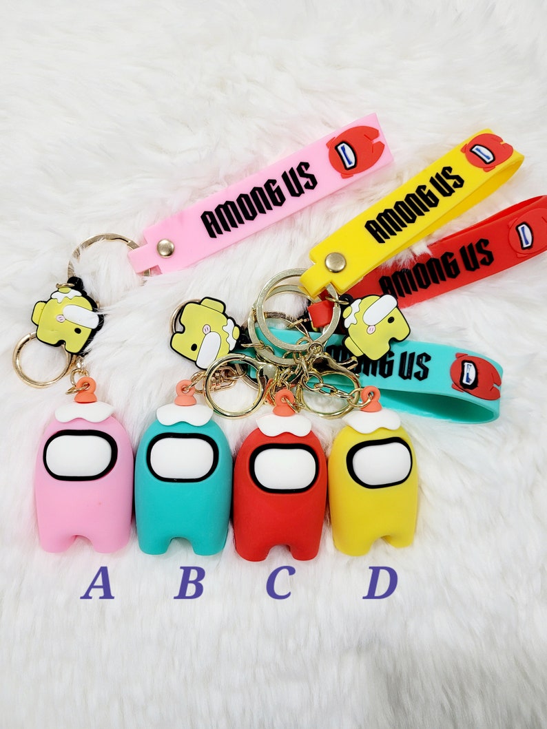 Among Us Keychain, Among Us With Name, Personalized Keychain, Pendant ...