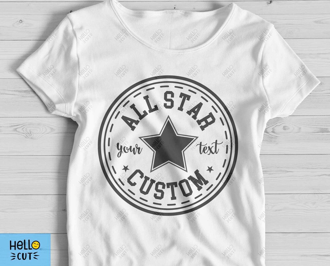 All Star Custom SVG, PDF, PNG, Cricut by Hellocutshop - Etsy