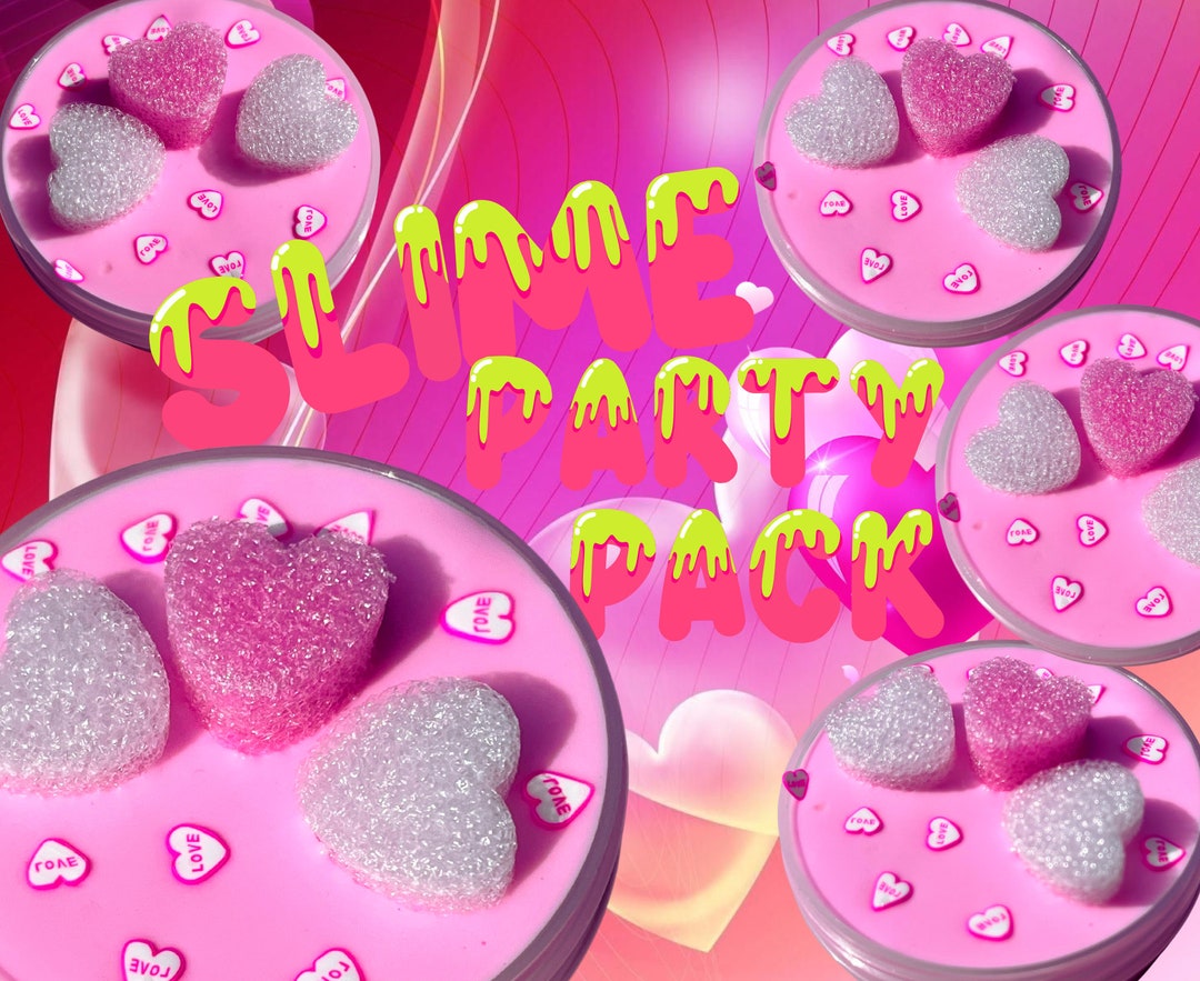 12 Love Hearts PARTY SLIME PACK Custom Birthday Party , Loving Amor - Etsy