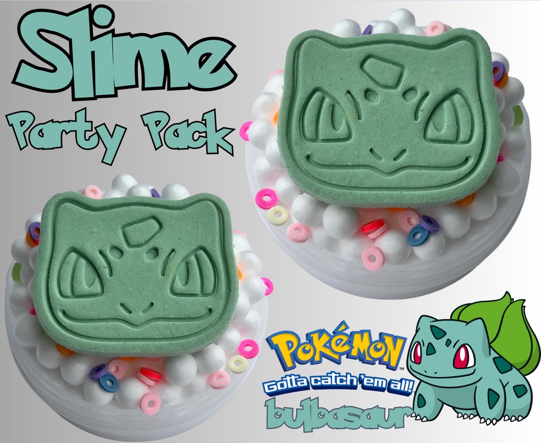 Bulbasaur Slime Pokemon Party Favor Pack Foam Leaf Green Poke - Etsy