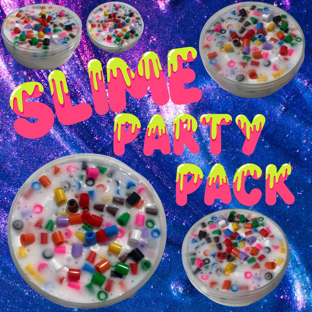 12 Lego Like PARTY SLIME PACK Flavors Custom Birthday Party White ...