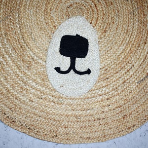 TEDDY Design Jute Rug Hand Braided Round Area Rug, Decorative Rug for ...