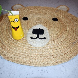 TEDDY Design Jute Rug Hand Braided Round Area Rug, Decorative Rug for ...