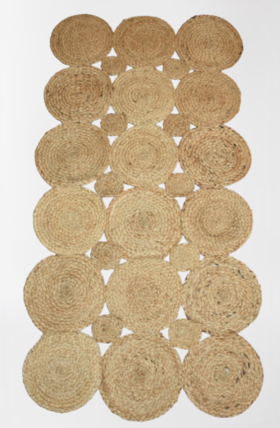 Square Natural Jute Rug Circle Design Handmade Square Jute - Etsy