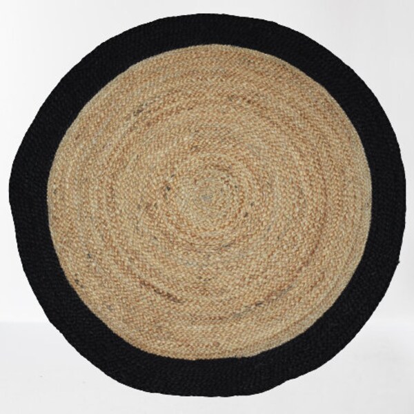 Black Border Rug - Etsy