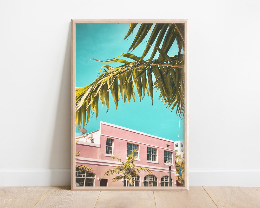 South Beach Miami Photography Print Vibrant Colors Print Sobe Scene ...