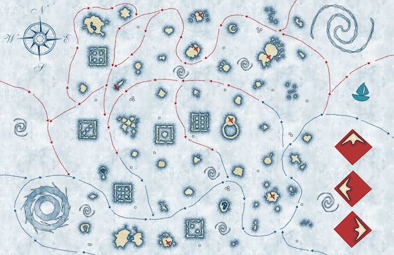 Windwaker Ocean Currents Map Print Great Sea Map - Etsy