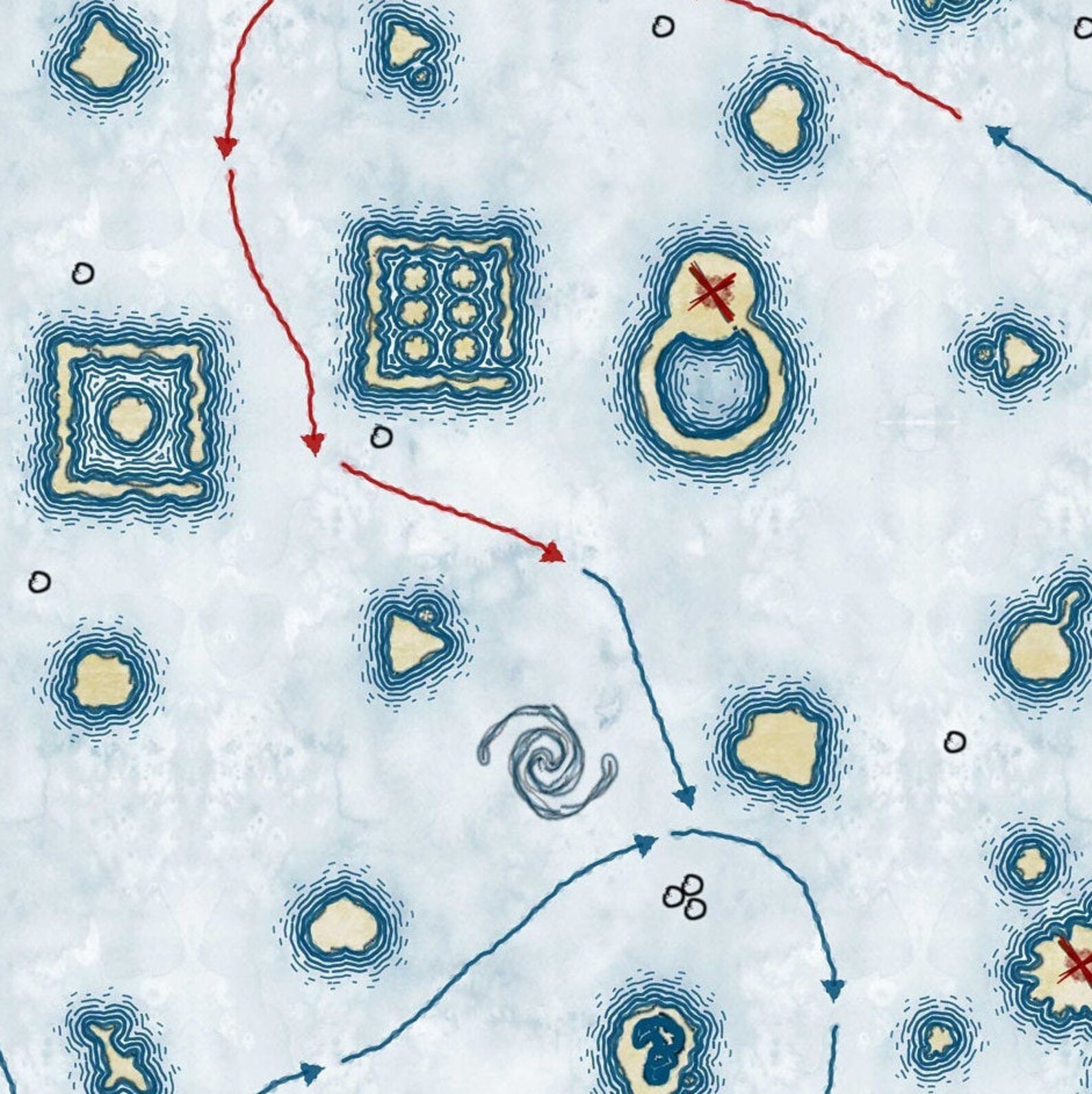 Windwaker Ocean Currents Map Print Great Sea Map - Etsy