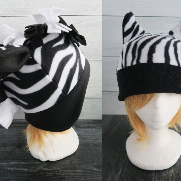 Zebra Hat - Etsy