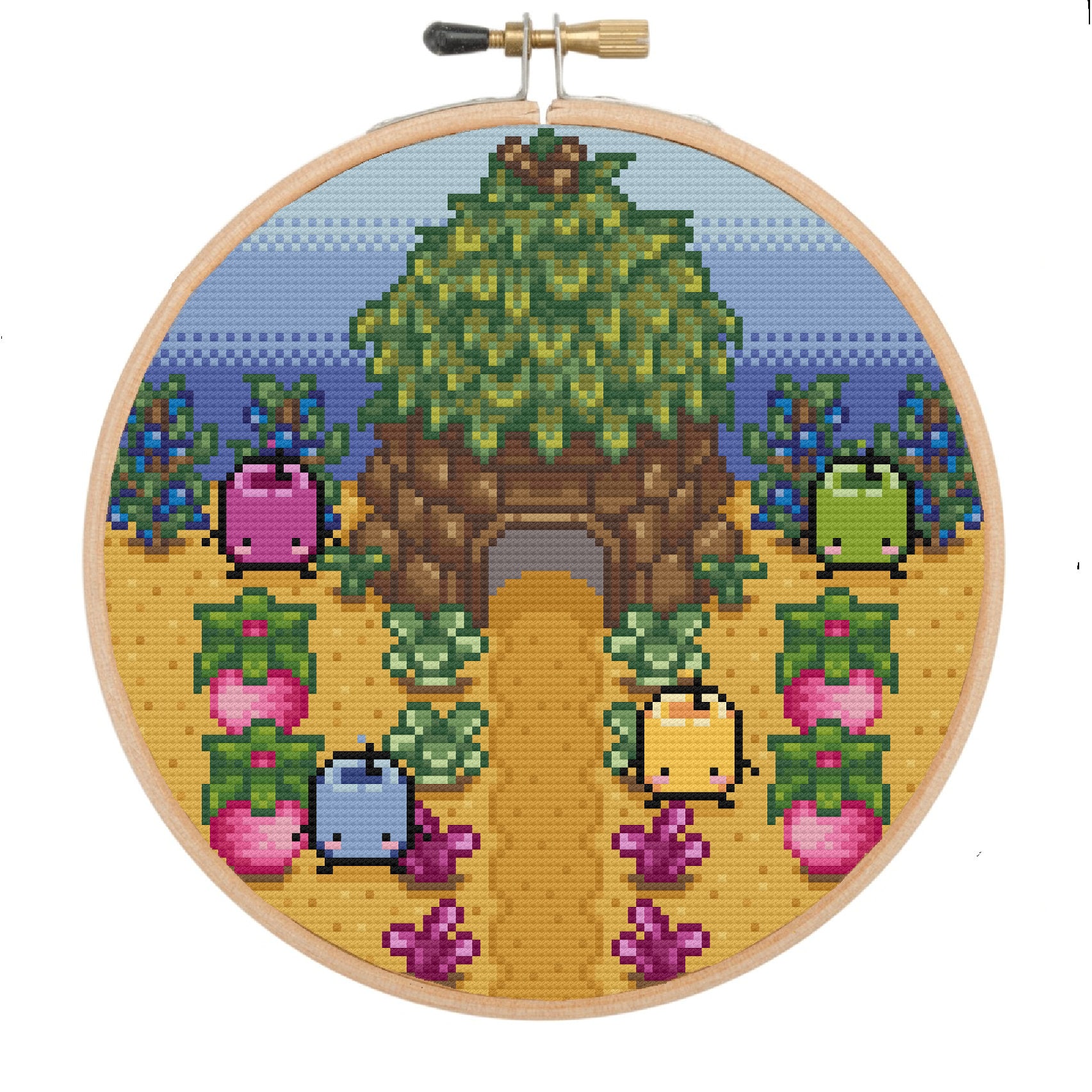 Junimo Hut Stardew Valley Cross stitch needlepoint kit | Etsy