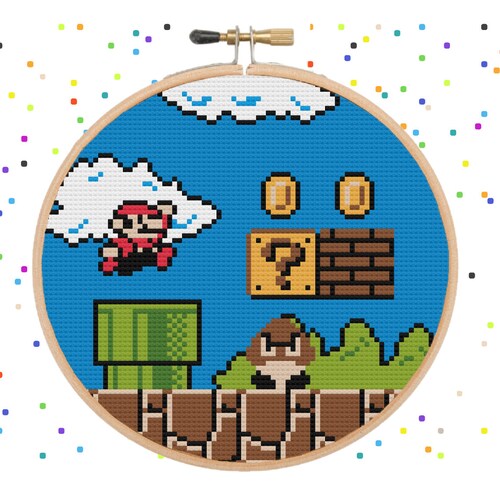 SUPER MARIO SET Cross Stitch Patterns Pdf Modern Game | Etsy