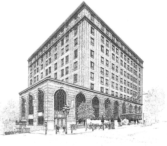 Hotel Bethlehem Pen & Ink print | Etsy