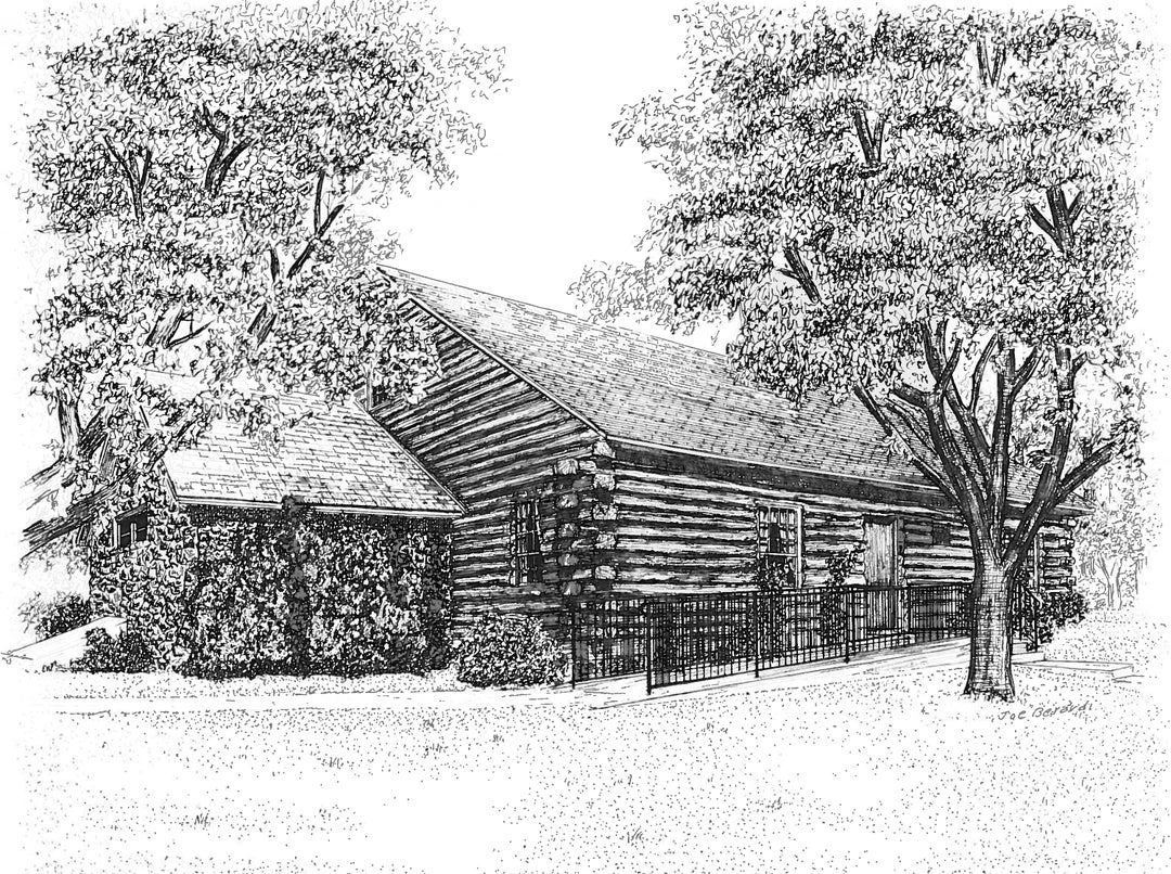 First House of Bethlehem Pen & Ink print - Etsy