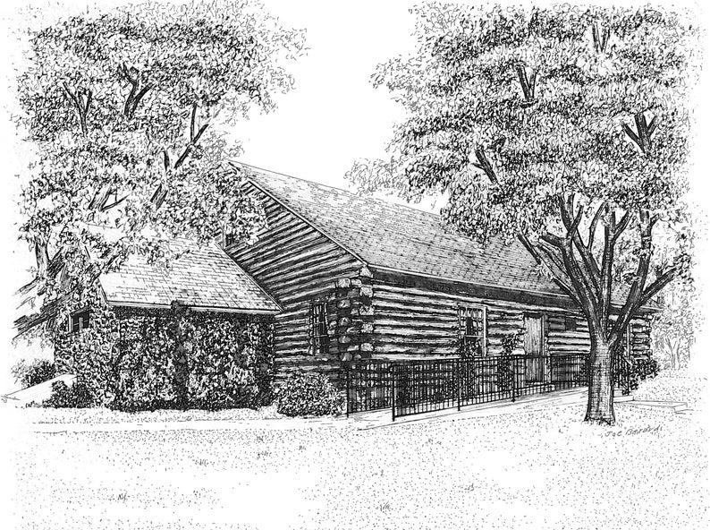 First House of Bethlehem Pen & Ink print - Etsy