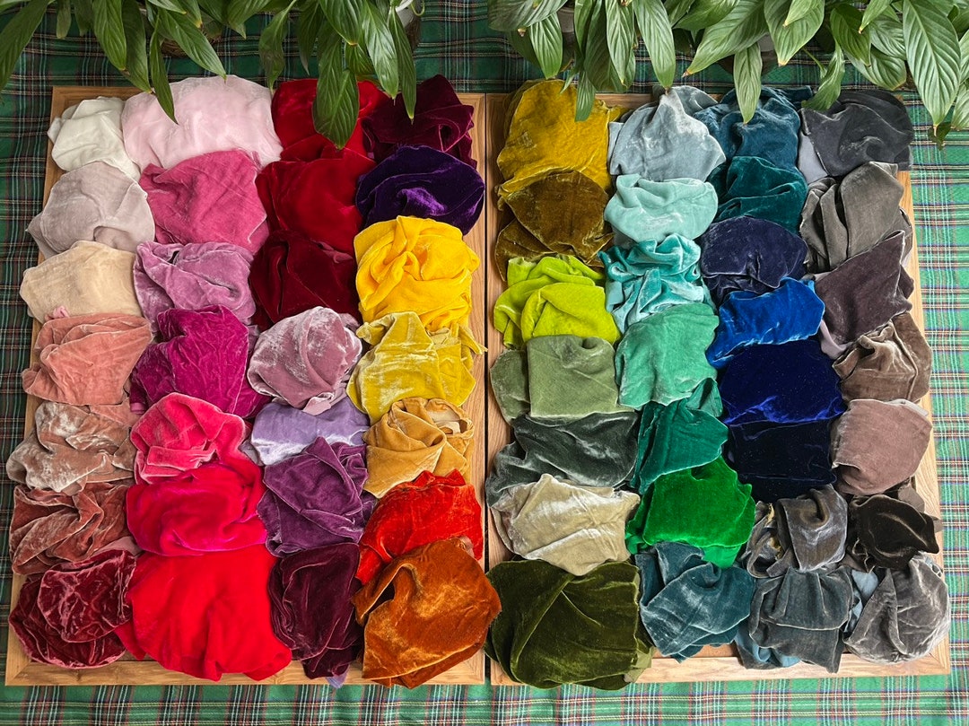 Silk and Silk Velvet Samples, Silk Velvet Fabric, by Chinsulee - Etsy