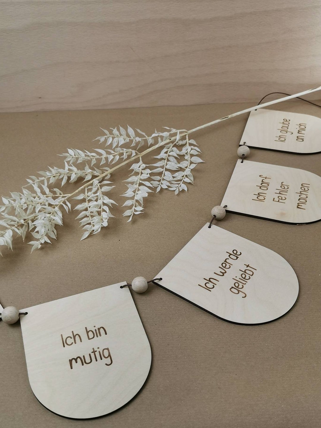 Wooden Pennant Chain | Affirmation | Beliefs | Self-belief ...