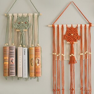 Macrame Book Holder Macrame Owl Room Décor Hanging - Etsy