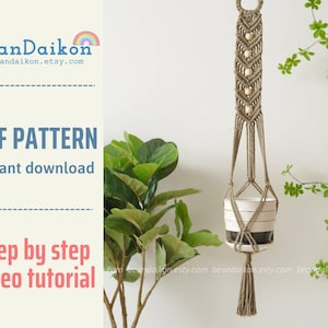 Pattern Plant Hanger, Macrame Pdf, Wall Hanging Pattern, Macrame Decor ...