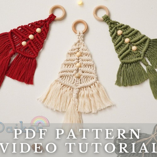 Macrame Pattern Christmas Tree PDF Tutorial Intermediate - Etsy