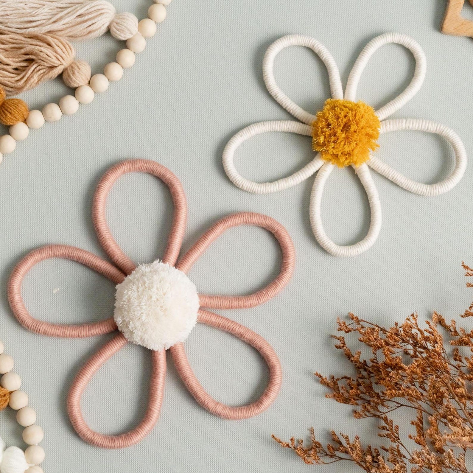 Flower Wall Hanging | Arabella Wildflower Trio | Kidsroom Decor | Girls ...