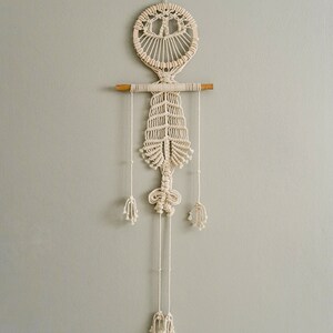 Macrame Skeleton, Halloween Hanging Decoration, Spooky Wall Art, Gothic ...