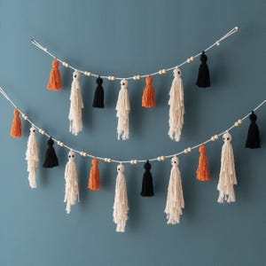 Ghost Bunting for Mantle, Ghost Bunting, Boo Garland, Halloween Home ...