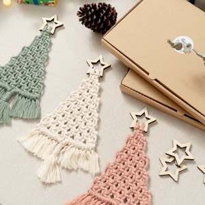KIT Christmas Tree Macrame, DIY Craft Kit, Boho Christmas Decor, Craft ...