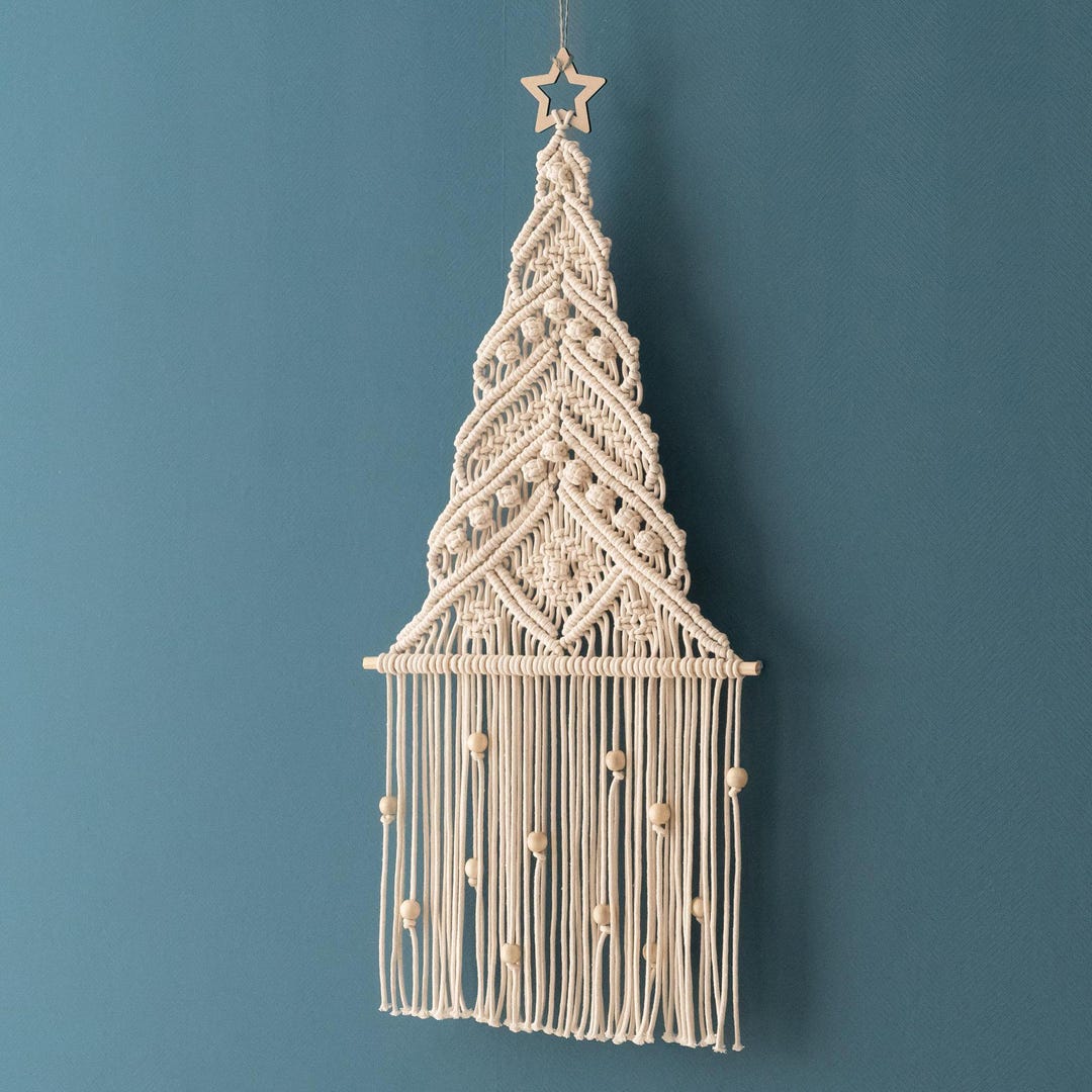Christmas Tree Wall Hanging, Xmas Macrame, Farmhouse Wall Art, Holiday ...