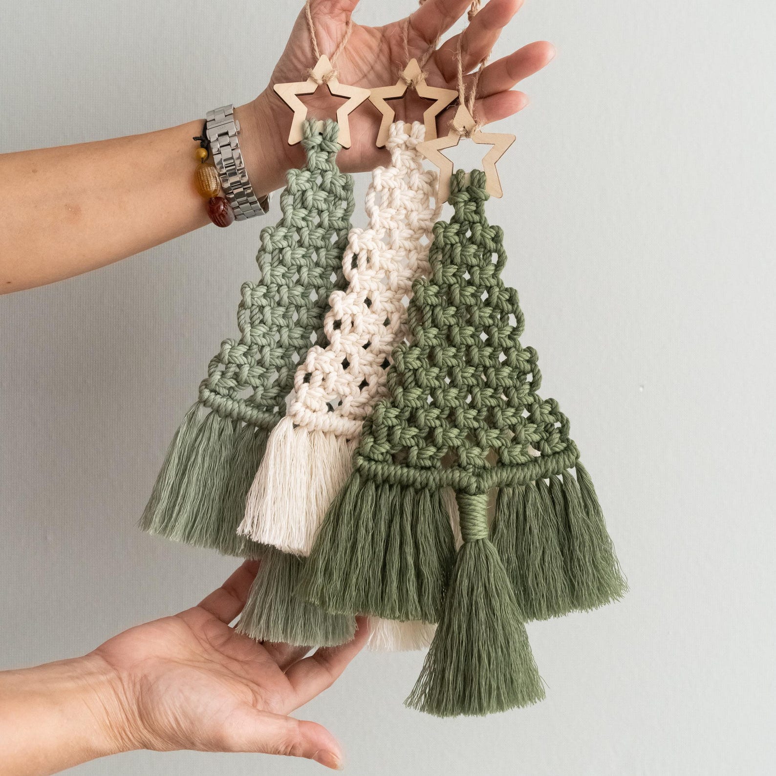 Boho Macrame Christmas Tree Wall Hanging, Macrame Christmas Tree ...